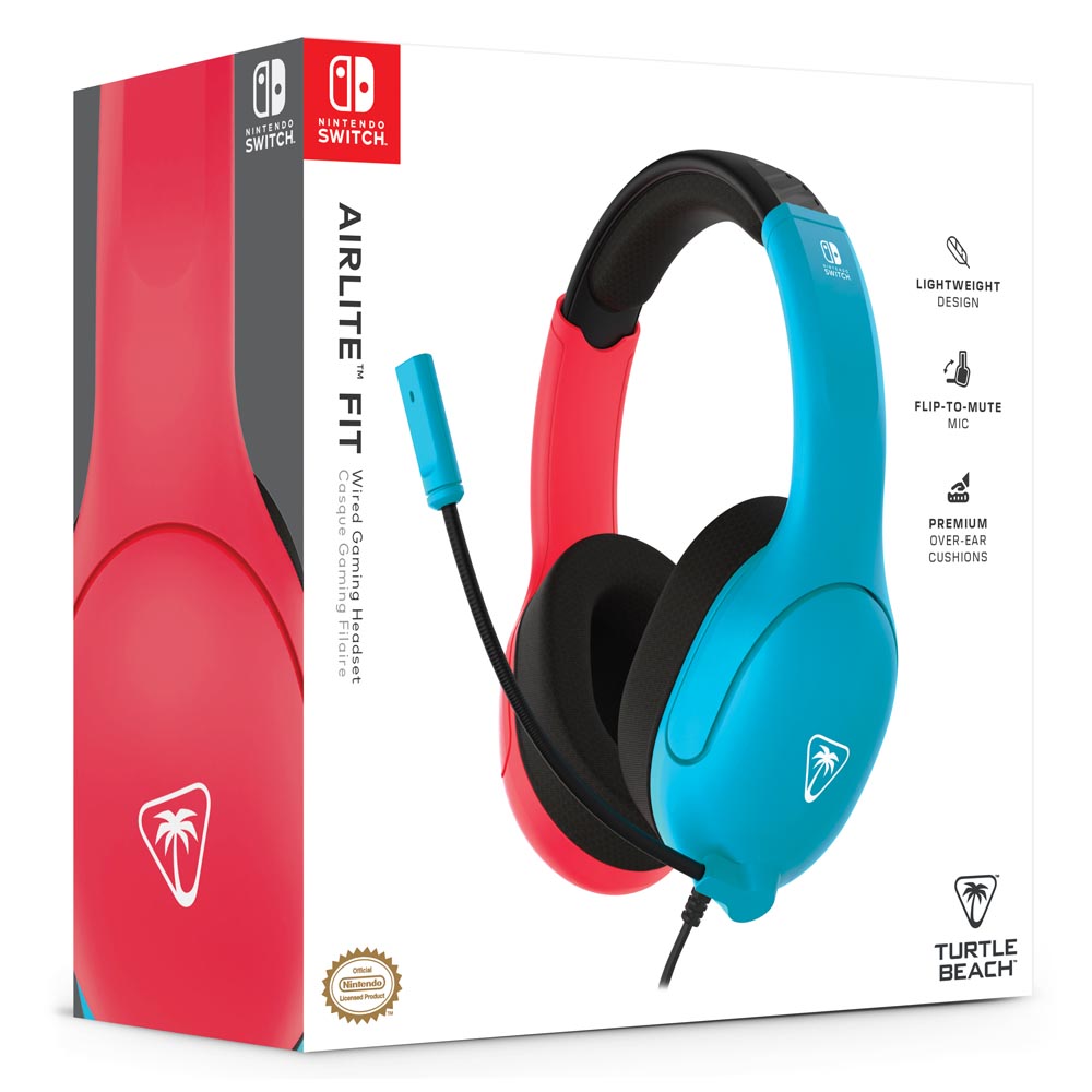Turtle Beach - Airlite Fit Wired Gaming Headset - Neon Blue & Red ...