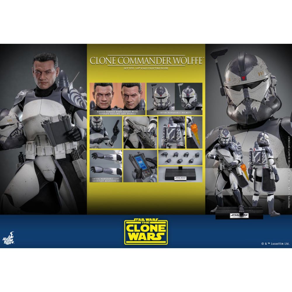 Star Wars The Clone Wars Clone Commander Wolffe 1 6 Scale Action Figure Toys Gadgets ZiNG Pop Culture