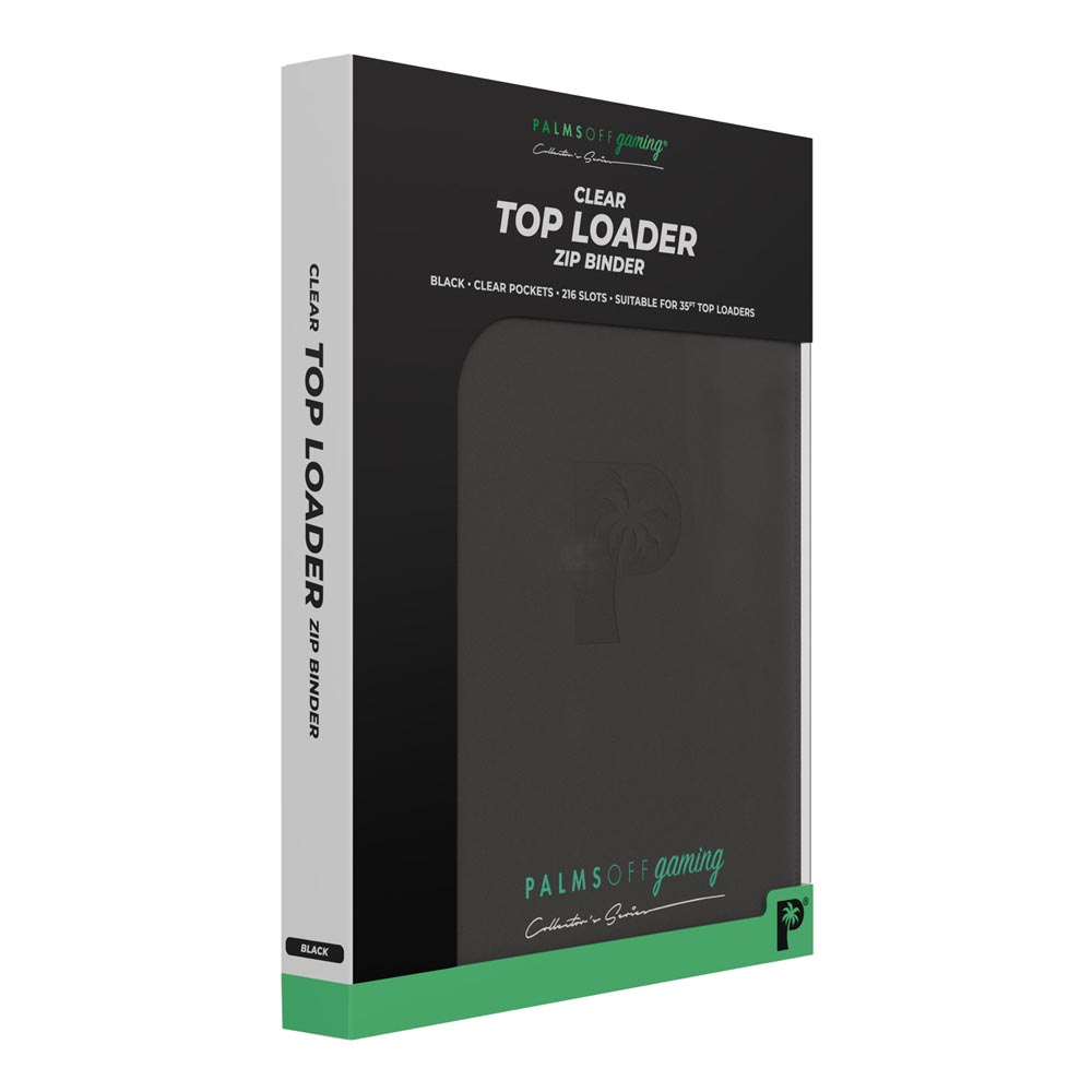 Palms Off Gaming - Collector's Series Top Loader Zip Binder - Black ...